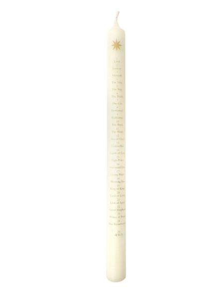 Advent Candle – Names of Jesus Star (Ivory) | 10ofthose (Other)